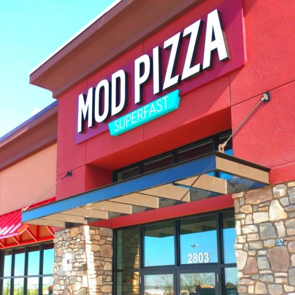 MOD Pizza Louvered Sunshades and Metal Awnings