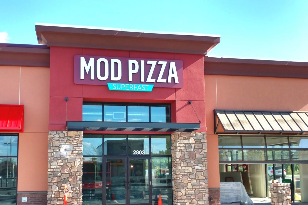 MOD Pizza Louvered Sunshades and Metal Awnings